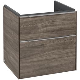 Villeroy & Boch Villeroy und Boch Subway 3.0 Waschtisch-Unterschrank C57800RK 57,2x57,6x47,8cm, ohne LED/Griff Aluminium gl&auml;nzend, stone oak