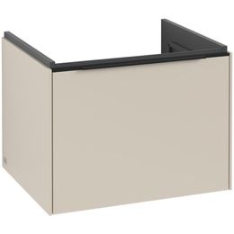 Villeroy & Boch Villeroy und Boch Subway 3.0 Waschtisch-Unterschrank C577L1VN 57,2x42,9x47,8cm, mit LED/Griff Volcano black, cashmere grey