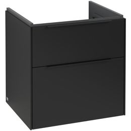 Villeroy & Boch Villeroy und Boch Subway 3.0 Waschtisch-Unterschrank C578L1VL 57,2x57,6x47,8cm, mit LED/Griff Volcano black, volcano black
