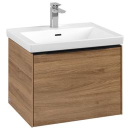 Villeroy & Boch Villeroy und Boch Subway 3.0 Waschtisch-Unterschrank C57701RH 57,2x42,9x47,8cm, ohne LED/Griff Volcano black, kansas oak
