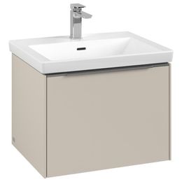 Villeroy & Boch Villeroy und Boch Subway 3.0 Waschtisch-Unterschrank C57700VN 57,2x42,9x47,8cm, ohne LED/Griff Aluminium gl&auml;nzend, cashmere grey