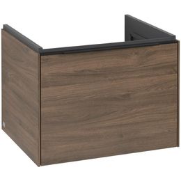 Villeroy & Boch Villeroy und Boch Subway 3.0 Waschtisch-Unterschrank C577L1VH 57,2x42,9x47,8cm, mit LED/Griff Volcano black, arizona oak