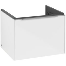 Villeroy & Boch Villeroy und Boch Subway 3.0 Waschtisch-Unterschrank C577L0VE 57,2x42,9x47,8cm, mit LED/Griff Aluminium gl&auml;nzend, brilliant white