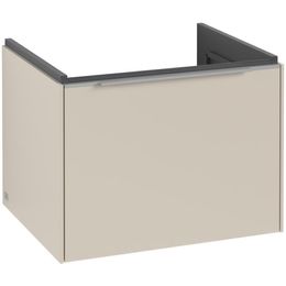 Villeroy & Boch Villeroy und Boch Subway 3.0 Waschtisch-Unterschrank C577L0VN 57,2x42,9x47,8cm, mit LED/Griff Aluminium gl&auml;nzend, cashmere grey