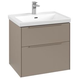 Villeroy & Boch Villeroy und Boch Subway 3.0 Waschtisch-Unterschrank C576L2VM 62,2x57,6x47,8cm, mit LED/Griff monochrom, taupe