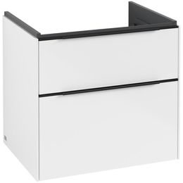 Villeroy & Boch Villeroy und Boch Subway 3.0 Waschtisch-Unterschrank C57601VE 62,2x57,6x47,8cm, ohne LED/Griff Volcano black, brilliant white