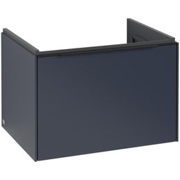 Villeroy & Boch Villeroy und Boch Subway 3.0 Waschtisch-Unterschrank C575L1VQ 62,2x42,9x47,8cm, mit LED/Griff Volcano black, marine blue