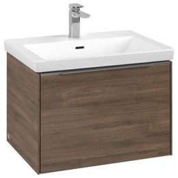 Villeroy & Boch Villeroy und Boch Subway 3.0 Waschtisch-Unterschrank C57500VH 62,2x42,9x47,8cm, ohne LED/Griff Aluminium gl&auml;nzend, arizona oak