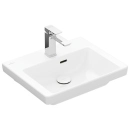Villeroy & Boch Villeroy und Boch Subway 3.0 Handwaschbecken 43705001 50x40cm, mit Hahnloch/mit &Uuml;berlauf, wei&szlig;