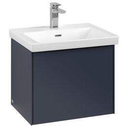 Villeroy & Boch Villeroy und Boch Subway 3.0 Waschtisch-Unterschrank C579L1VQ 52,3x42,9x44,75cm, mit LED/Griff Volcano black, marine blue
