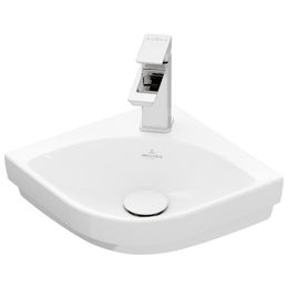 Villeroy & Boch Villeroy und Boch Subway 3.0 Eck-Handwaschbecken 437146R1 32cm Schenkell&auml;nge, mit Hahnloch/ohne &Uuml;berlauf, wei&szlig; C-plus