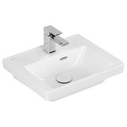 Villeroy & Boch Villeroy und Boch Subway 3.0 Handwaschbecken 4370FKRW 45x37cm, mit Hahnloch/mit &Uuml;berlauf, stone white C-plus