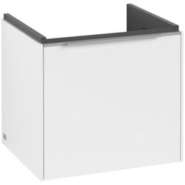 Villeroy & Boch Villeroy und Boch Subway 3.0 Waschtisch-Unterschrank C580L0VF 47,3x42,9x40,75cm, mit LED/Griff Aluminium gl&auml;nzend, pure white