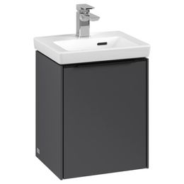 Villeroy & Boch Villeroy und Boch Subway 3.0 Waschtisch-Unterschrank C58301VR 35,1x42,9x30,9cm, Schanier links/Griff Volcano black, graphite