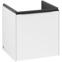 Villeroy & Boch Villeroy und Boch Subway 3.0 Waschtisch-Unterschrank C58201VF 42,3x42,9x37,75cm, Schanier rechts/Griff Volcano black, pure white