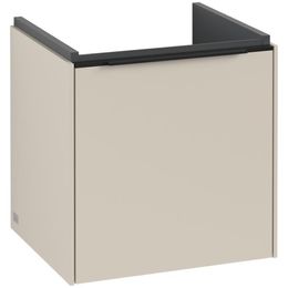 Villeroy & Boch Villeroy und Boch Subway 3.0 Waschtisch-Unterschrank C58101VN 42,3x42,9x37,75cm, Schanier links/Griff Volcano black, cashmere grey