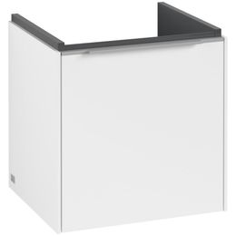 Villeroy & Boch Villeroy und Boch Subway 3.0 Waschtisch-Unterschrank C58200VF 42,3x42,9x37,75cm, Schanier rechts/Griff Aluminium gl&auml;nzend, pure white