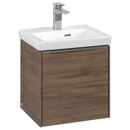 Villeroy & Boch Villeroy und Boch Subway 3.0 Waschtisch-Unterschrank C58200VH 42,3x42,9x37,75cm, Schanier rechts/Griff Aluminium gl&auml;nzend, arizona oak