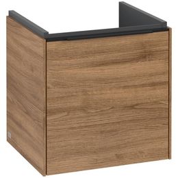Villeroy & Boch Villeroy und Boch Subway 3.0 Waschtisch-Unterschrank C58201RH 42,3x42,9x37,75cm, Schanier rechts/Griff Volcano black, kansas oak