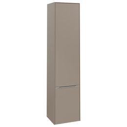 Villeroy & Boch Villeroy und Boch Subway 3.0 Hochschrank C58700VM 40x171x36,2cm, Schanier rechts/Griff Aluminium gl&auml;nzend, taupe