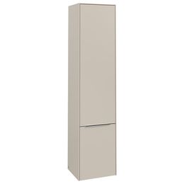 Villeroy & Boch Villeroy und Boch Subway 3.0 Hochschrank C58700VN 40x171x36,2cm, Schanier rechts/Griff Aluminium gl&auml;nzend, cashmere grey