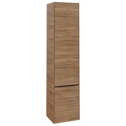 Villeroy & Boch Villeroy und Boch Subway 3.0 Hochschrank C58701RH 40x171x36,2cm, Schanier rechts/Griff Volcano black, kansas oak