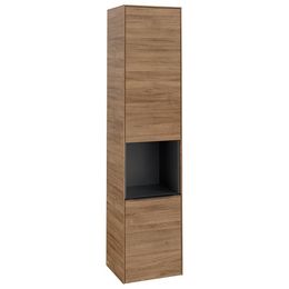 Villeroy & Boch Villeroy und Boch Subway 3.0 Hochschrank C58801RH 40x171x36,2cm, Schanier links/Griff Volcano black, kansas oak