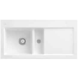 Villeroy & Boch Villeroy und Boch Subway 60 Einbausp&uuml;le 677001R1 links, mit Ablaufgarnitur, Handbet&auml;tigung, 1000 x 510 mm, wei&szlig; alpin CeramicPlus