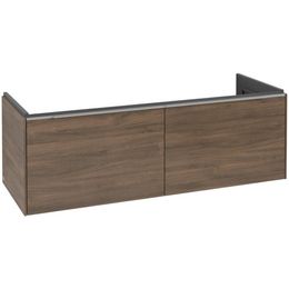Villeroy & Boch Villeroy und Boch Subway 3.0 Waschtisch-Unterschrank C56700VH 127,2x42,9x47,8cm, ohne LED/Griff Aluminium gl&auml;nzend, arizona oak