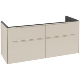 Villeroy & Boch Villeroy und Boch Subway 3.0 Waschtisch-Unterschrank C602L2VN 127,2x57,6x47,8cm, mit LED/Griff monochrom, cashmere grey