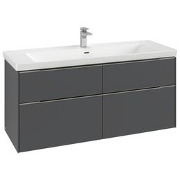 Villeroy & Boch Villeroy und Boch Subway 3.0 Waschtisch-Unterschrank C60202VR 127,2x57,6x47,8cm, ohne LED/Griff monochrom, graphite