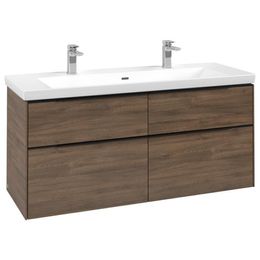 Villeroy & Boch Villeroy und Boch Subway 3.0 Waschtisch-Unterschrank C60201VH 127,2x57,6x47,8cm, ohne LED/Griff Volcano black, arizona oak