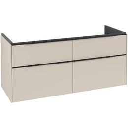 Villeroy & Boch Villeroy und Boch Subway 3.0 Waschtisch-Unterschrank C60201VN 127,2x57,6x47,8cm, ohne LED/Griff Volcano black, cashmere grey