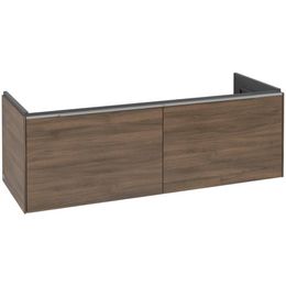 Villeroy & Boch Villeroy und Boch Subway 3.0 Waschtisch-Unterschrank C60100VH 127,2x42,9x47,8cm, ohne LED/Griff Aluminium gl&auml;nzend, arizona oak