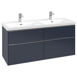 Villeroy & Boch Villeroy und Boch Subway 3.0 Waschtisch-Unterschrank C56800VQ 127,2x56,6x47,8cm, ohne LED/Griff Aluminium gl&auml;nzend, marine blue