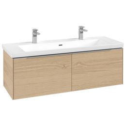 Villeroy & Boch Villeroy und Boch Subway 3.0 Waschtisch-Unterschrank C601L0VJ 127,2x42,9x47,8cm, mit LED/Griff Aluminium gl&auml;nzend, nordic oak