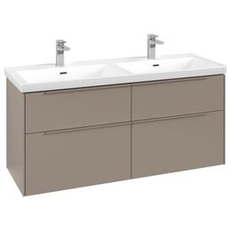 Villeroy & Boch Villeroy und Boch Subway 3.0 Waschtisch-Unterschrank C568L2VM 127,2x56,6x47,8cm, mit LED/Griff monochrom, taupe