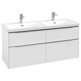 Villeroy & Boch Villeroy und Boch Subway 3.0 Waschtisch-Unterschrank C56800VE 127,2x56,6x47,8cm, ohne LED/Griff Aluminium gl&auml;nzend, brilliant white