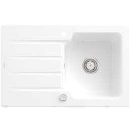 Villeroy & Boch Villeroy und Boch Architectura Sp&uuml;le 334002RW Stone White, Ablaufgarnitur mit Excenterbet&auml;tigung