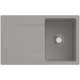 Villeroy & Boch Villeroy und Boch Fl&auml;chenb&uuml;ndige Sp&uuml;le 33341FKD mit Ablaufgarnitur und Handbet&auml;tigung, Fossil