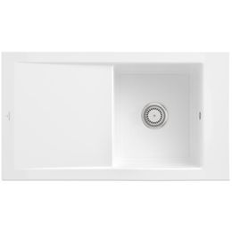 Villeroy & Boch Villeroy & Boch Timeline Einbausp&uuml;le 330701KG mit Ablaufgarnitur und Handbet&auml;tigung, Snow White