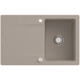 Villeroy & Boch Villeroy und Boch Siluet Sp&uuml;le 333402AM mit Ablaufgarnitur und Exzenterbet&auml;tigung, Almond