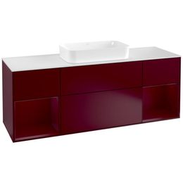 Villeroy & Boch Villeroy und Boch Finion Waschtischunterschrank G331HBHB 160cm, Abdeckplatte white matt, Emotion, Regale Peony matt lacquer, Peony Matt