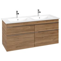 Villeroy & Boch Villeroy und Boch Venticello Waschtisch-Unterschrank A93001RH 125,3x59x50,2cm, Griff Chrom, Kansas Oak
