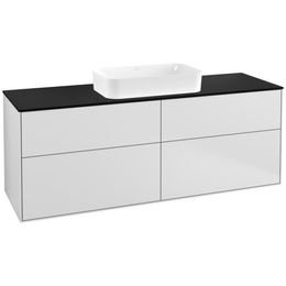 Villeroy & Boch Villeroy und Boch Finion Waschtischunterschrank G32200MT 160x60,3cm, Emotion, Abdeckplatte black matt, White matt lacquer