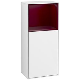 Villeroy & Boch Villeroy und Boch Finion Seitenschrank G500HBGF 41,8x93,6cm, links, Emotion, Regal oben Peony Matt, Glossy white lacquer