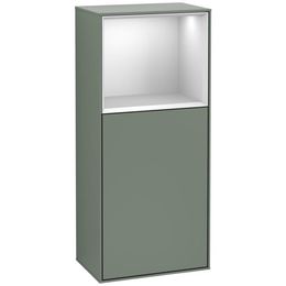 Villeroy & Boch Villeroy und Boch Finion Seitenschrank G500MTGM 41,8x93,6cm, links, Emotion, Regal oben White Matt, Olive Matt Lacquer