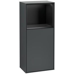 Villeroy & Boch Villeroy und Boch Finion Seitenschrank G510PDHG 41,8x93,6cm, rechts, Emotion, Regal oben Black matt, Midnight Blue Matt Lacquer