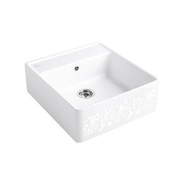 Villeroy & Boch Villeroy und Boch Sp&uuml;lstein Einzelbecken 632062KT Ablaufgarnitur, Exzenterbet&auml;tigung, Befestigungssatz, White Pearl