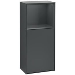 Villeroy & Boch Villeroy und Boch Finion Seitenschrank G510HGHG 41,8x93,6cm, rechts, Emotion, Regal oben Midnight Blue Matt, Midnight Blue Matt Lacquer